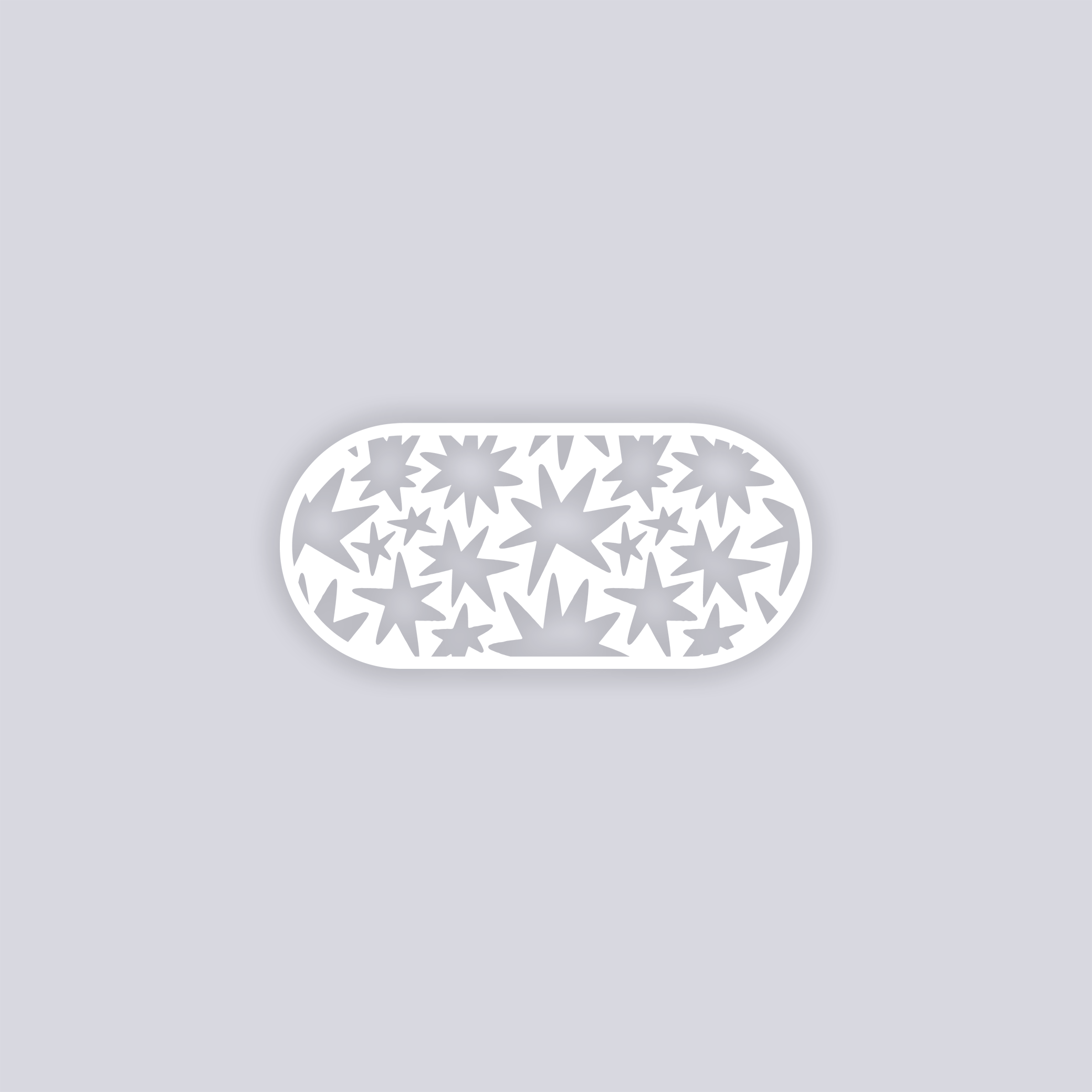 Starburst Rounded Rectangle Face Clay Stencil – Smashed Clay + Studios