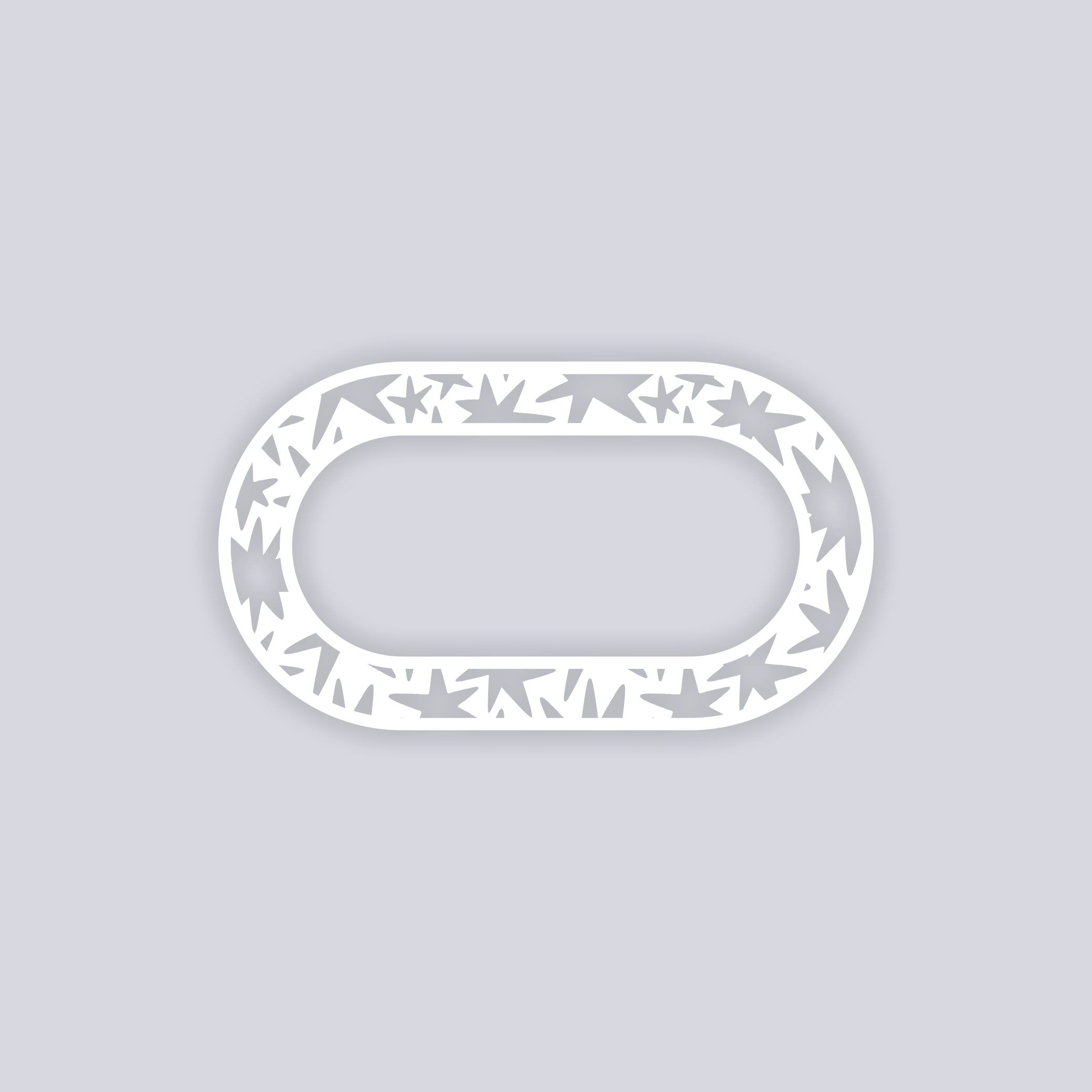 Starburst Rounded Rectangle Rim Clay Stencil – Smashed Clay + Studios