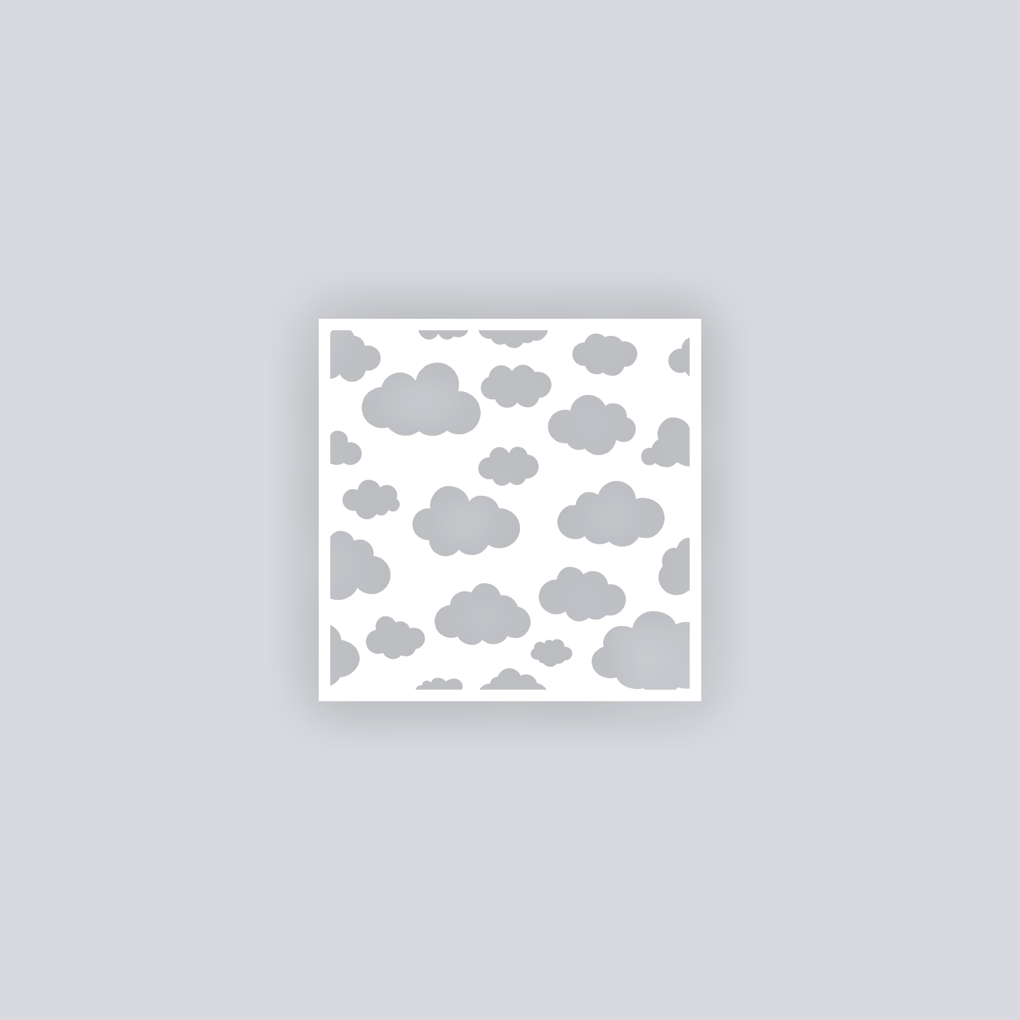 Cotton Clouds Square Clay Stencil – Smashed Clay + Studios
