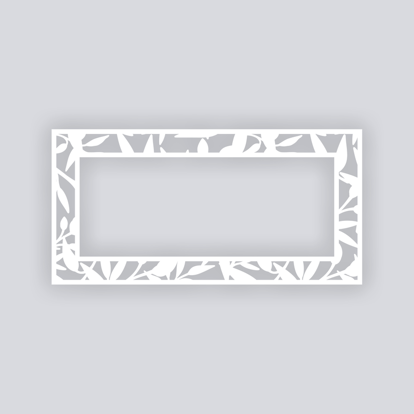 Dancing Leaves Rectangle Rim Clay Stencil – Smashed Clay + Studios