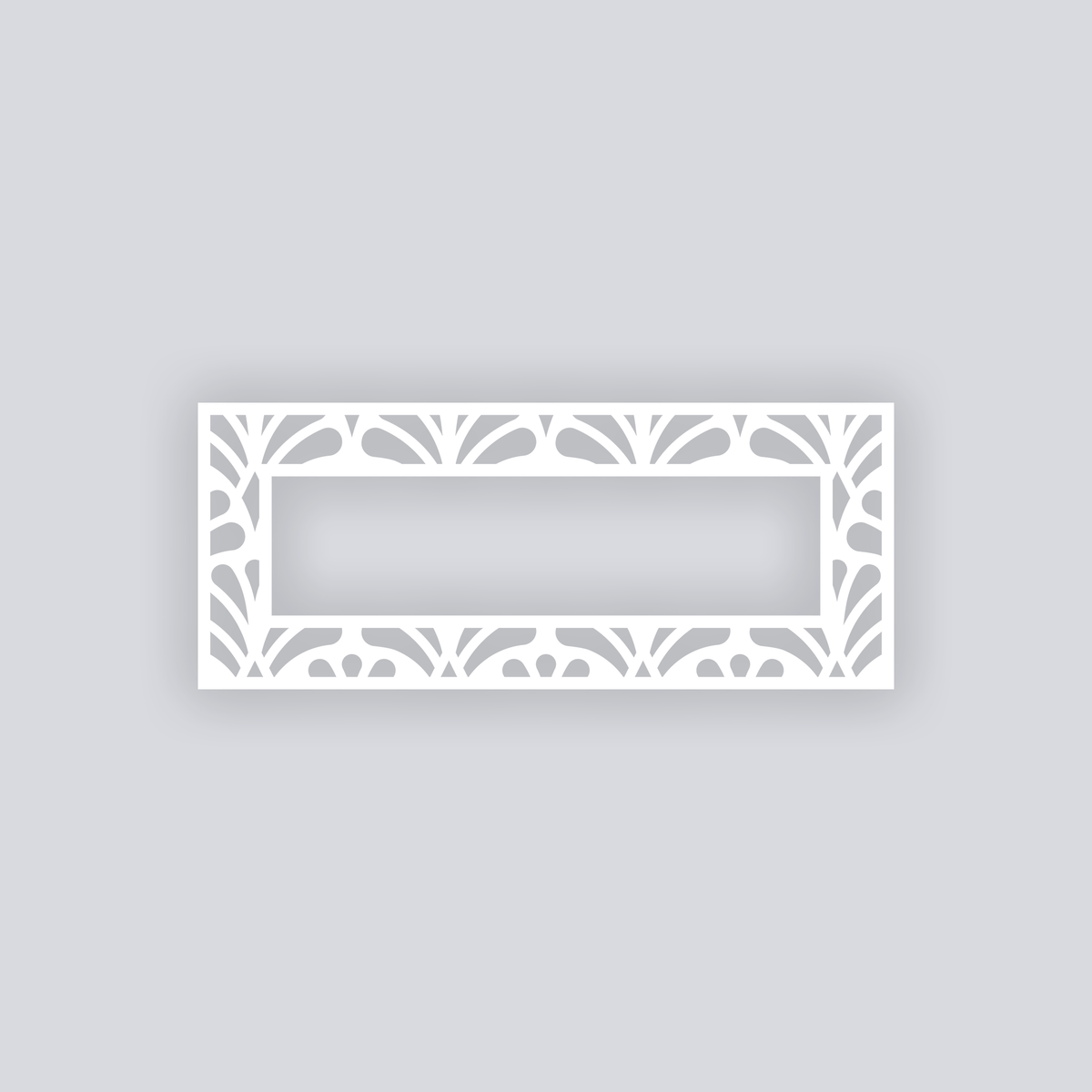 Deco Fans Rectangle Rim Clay Stencil – Smashed Clay + Studios