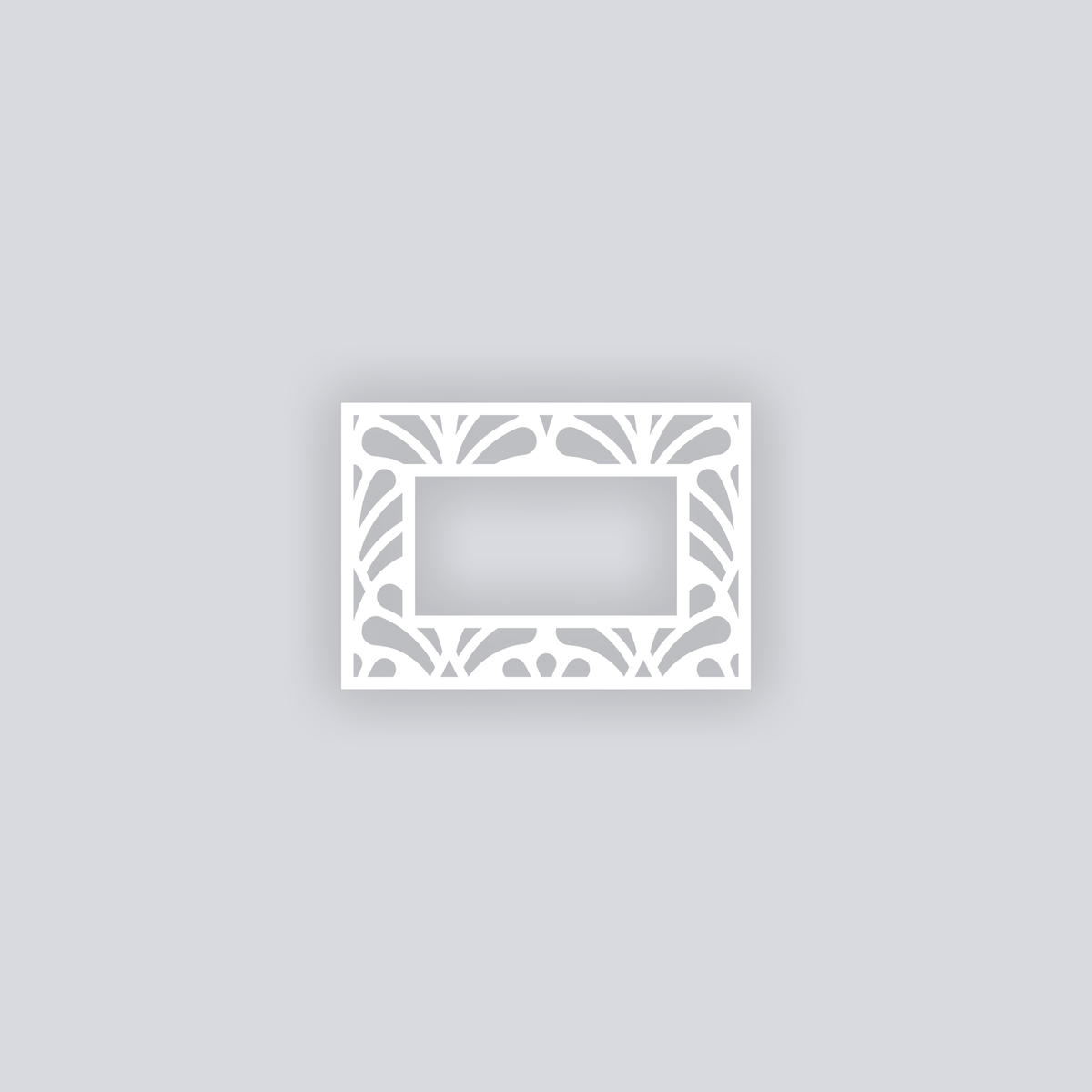 Deco Fans Rectangle Rim Clay Stencil – Smashed Clay + Studios