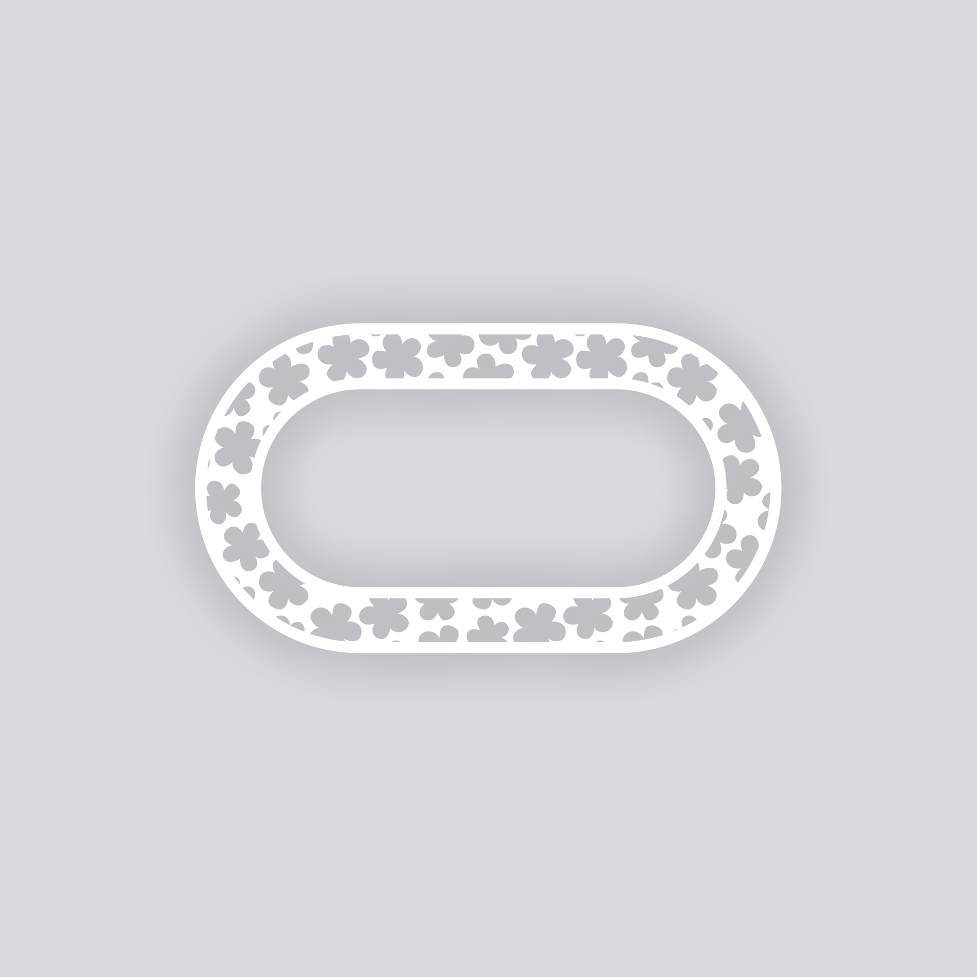 Ditsy Flowers Rounded Rectangle Rim Clay Stencil – Smashed Clay + Studios