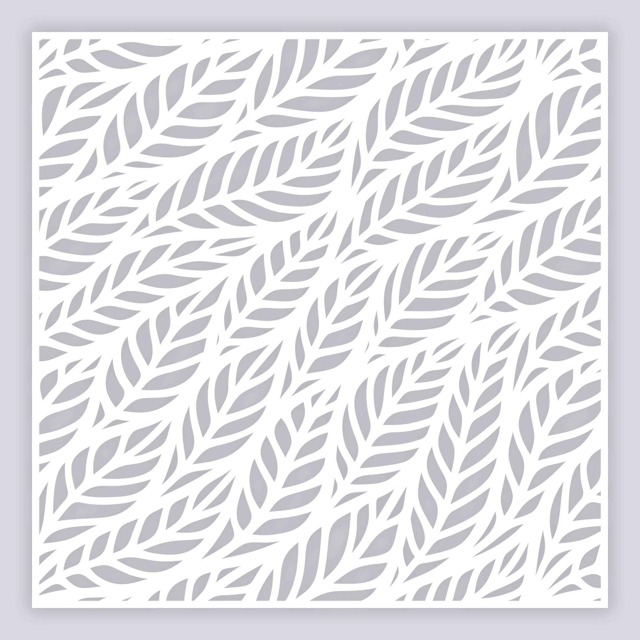 Feather Leaves Full Clay Stencil – Smashed Clay + Studios
