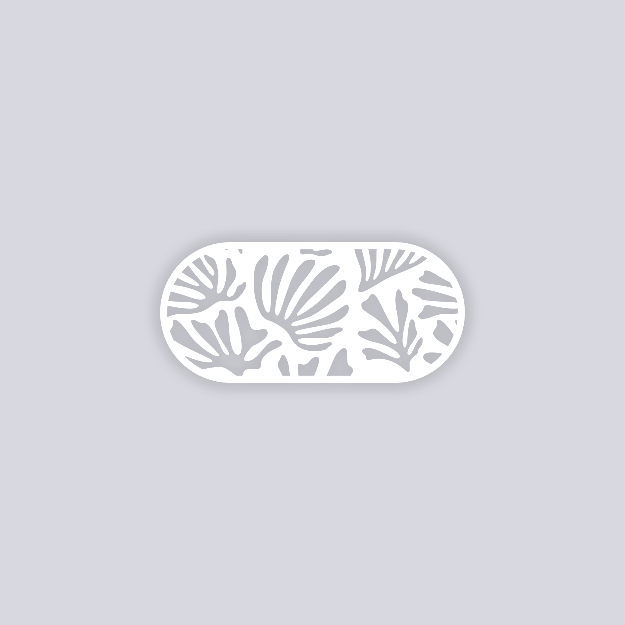 Modern Reef Rounded Rectangle Face Clay Stencil – Smashed Clay + Studios