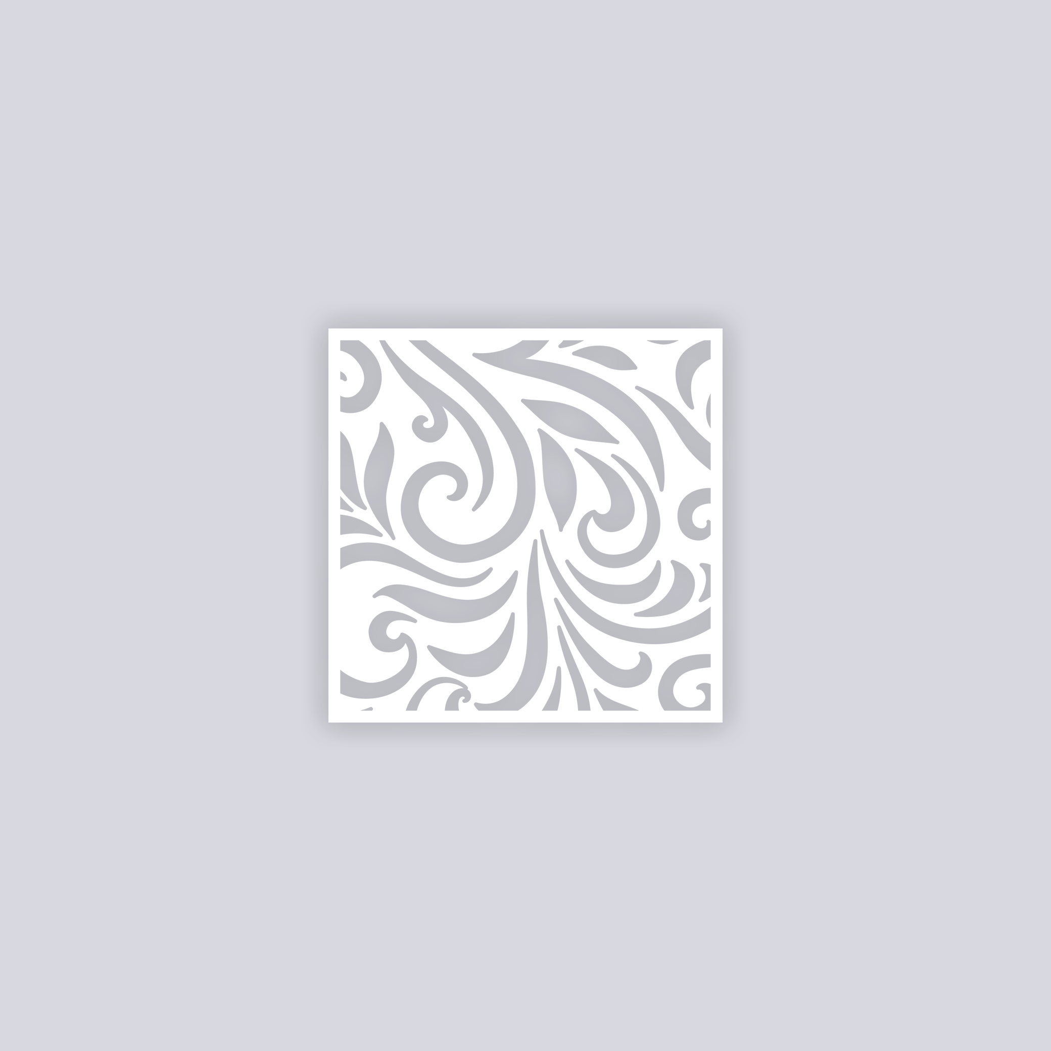 Scrolls Square Clay Stencil – Smashed Clay + Studios
