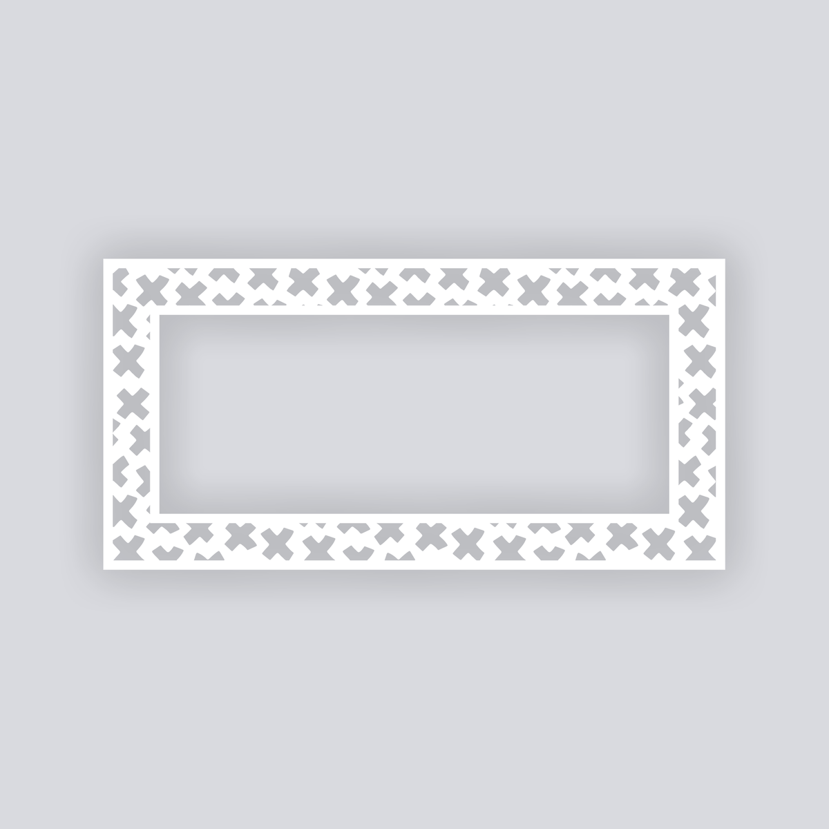 X Marks Rectangle Rim Clay Stencil – Smashed Clay + Studios